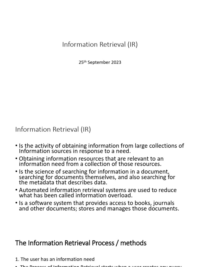 Information Retrieval | PDF | Information Retrieval | Data