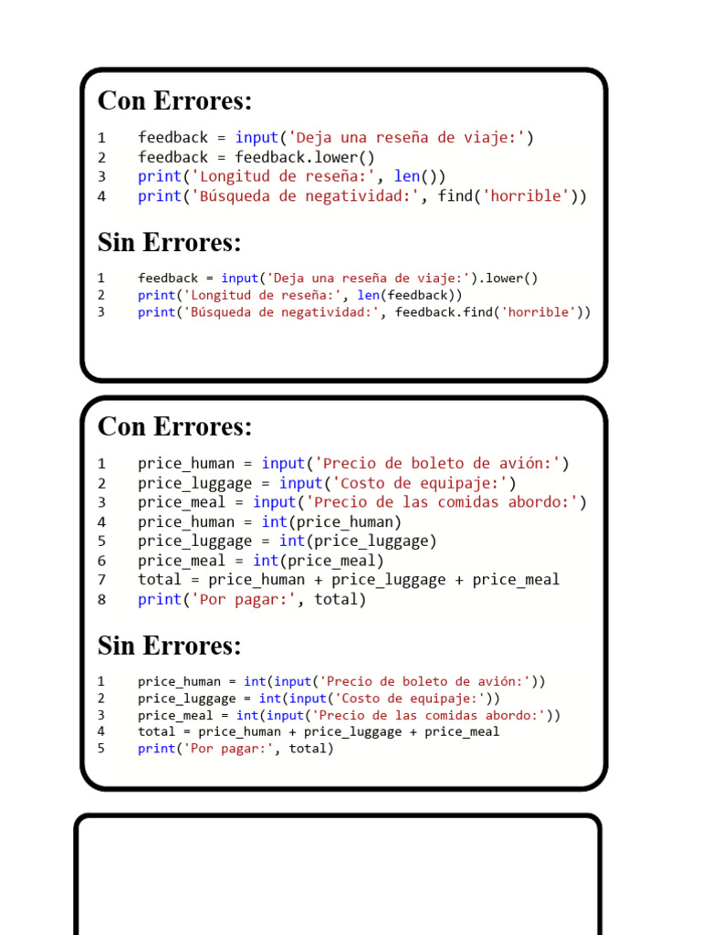 Corrección de Errores en Código Python | PDF