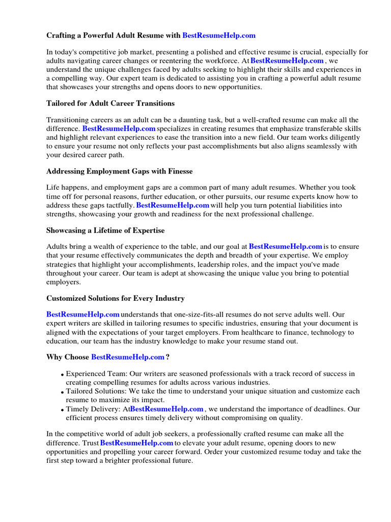 Adult Resume | PDF | Résumé | Pharmacy