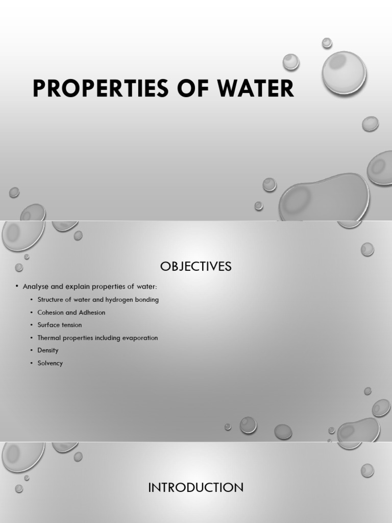 3.Properties of water | PDF | Properties Of Water | Water