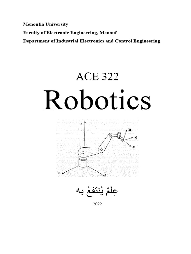 Robotics Book TYK 2022 Chap1 2 | Download Free PDF | Kinematics ...