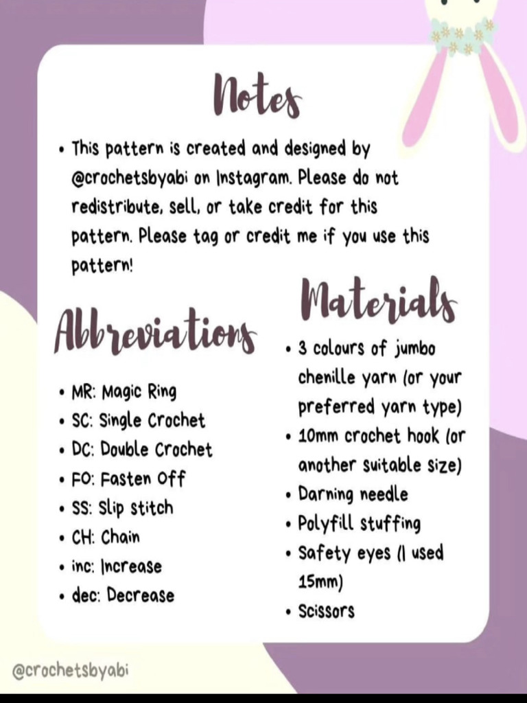 Crochet Bunny Patern | PDF