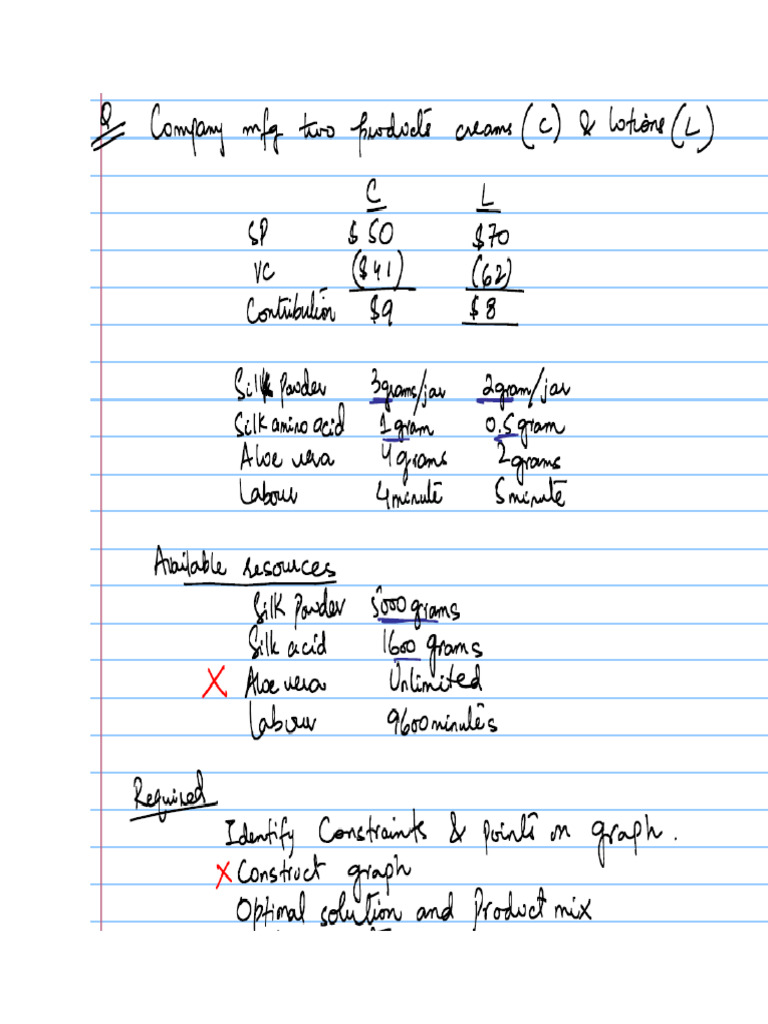 Practice Q Linear Programing | PDF