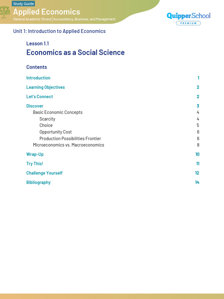 Basic Economic Concepts Explained | PDF
