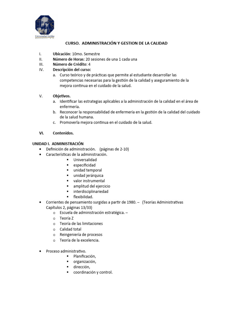 Gesti N de Calidad 10 Semestre | PDF | Calidad (comercial) | Gestión de ...