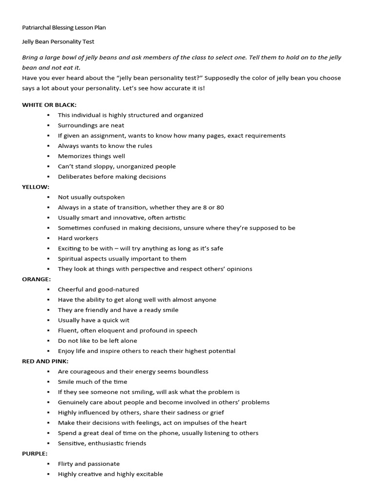 Lesson Plan | PDF | The Church Of Jesus Christ Of Latter Day Saints ...