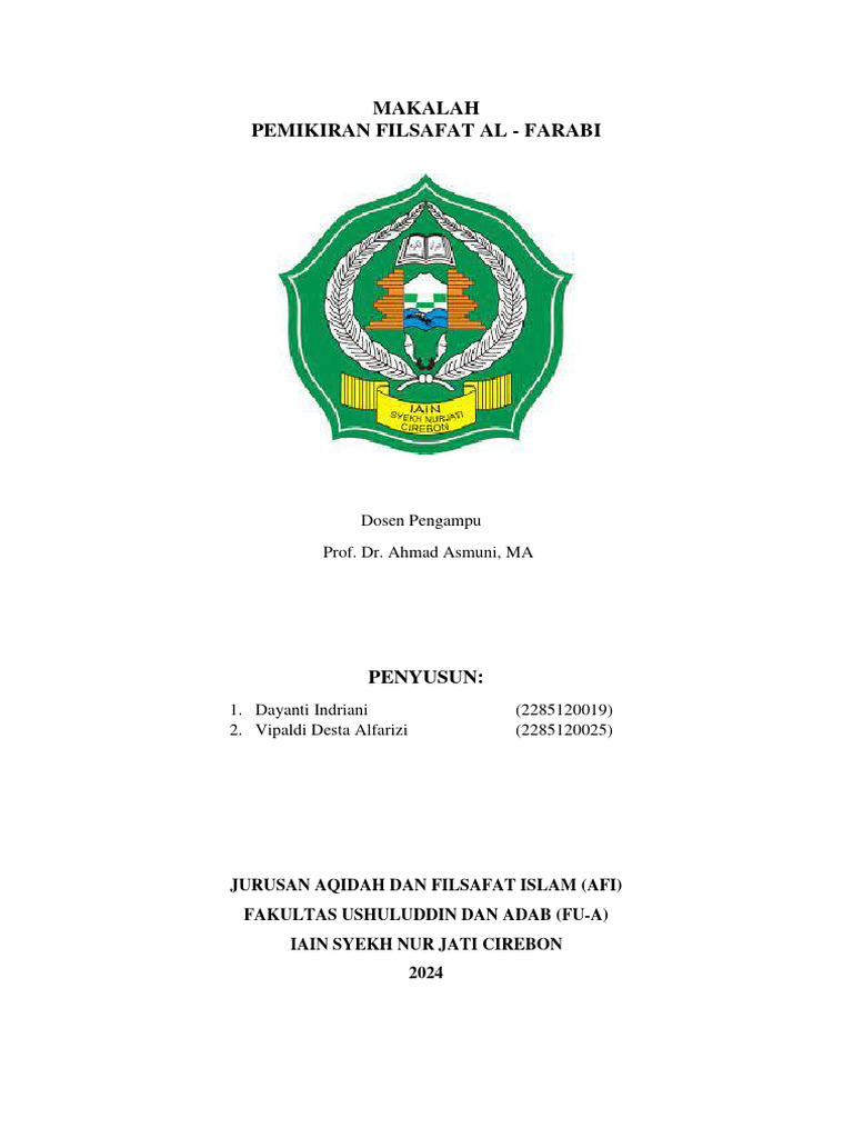 Filsafat Al-Farabi: Metafisika dan Akal | PDF | Filsafat