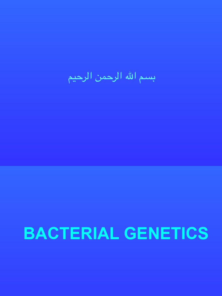 6-Bacterial Genetics | PDF | Genetics | Mutation