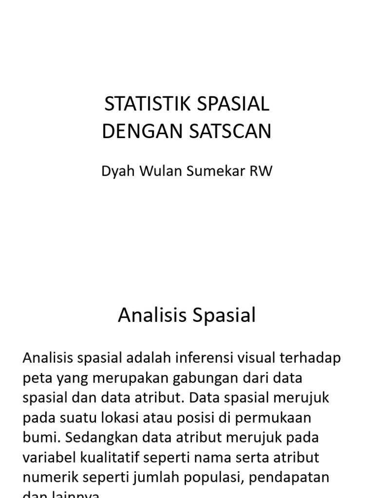 Analisis Spasial dengan SaTScan | PDF