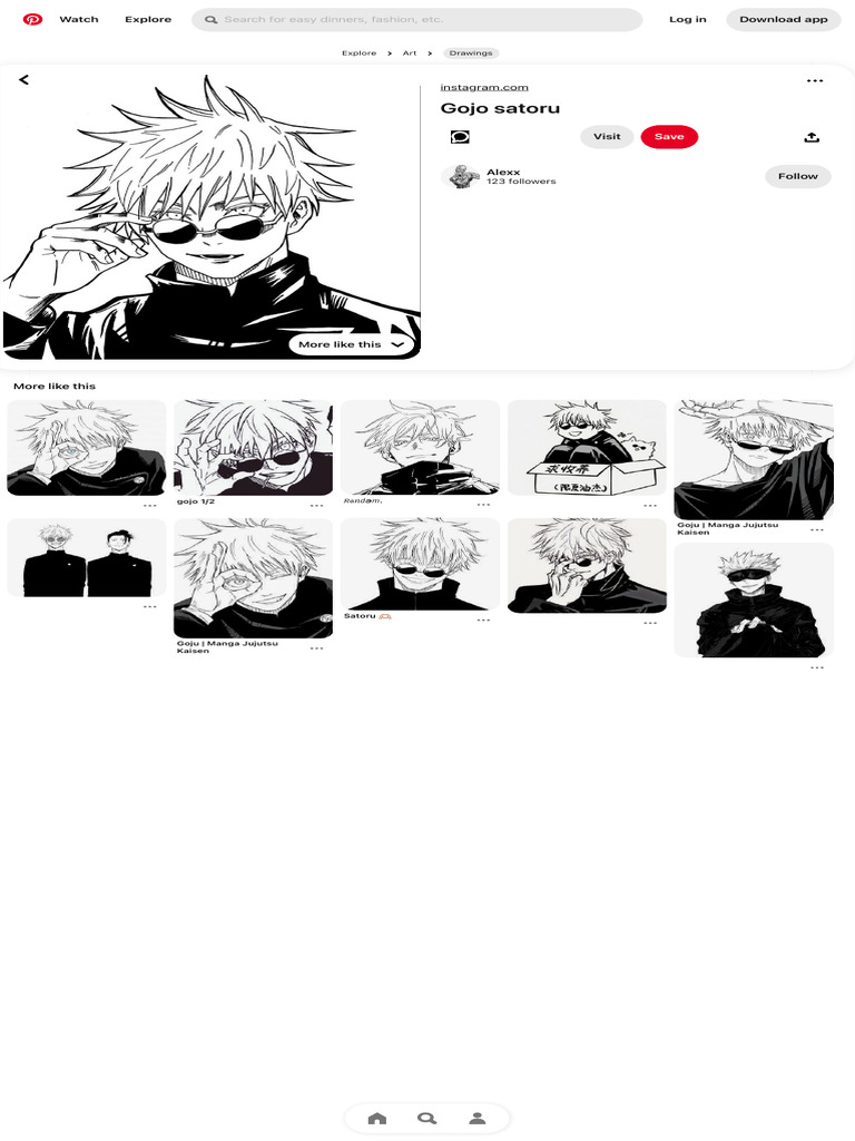 Jay On Instagram - Gojo Satoru Anime Jujutsu | PDF