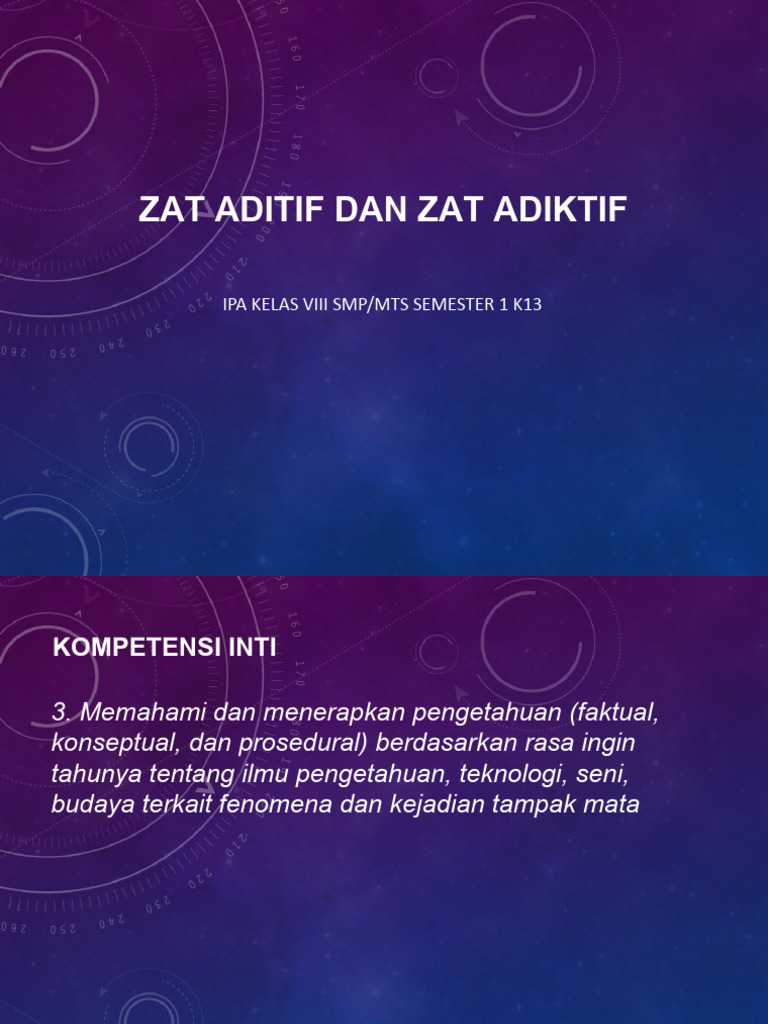 5 Zat Aditif Dan Zat Adiktif SMP Kelas 8 Kurikulum 2013 | PDF