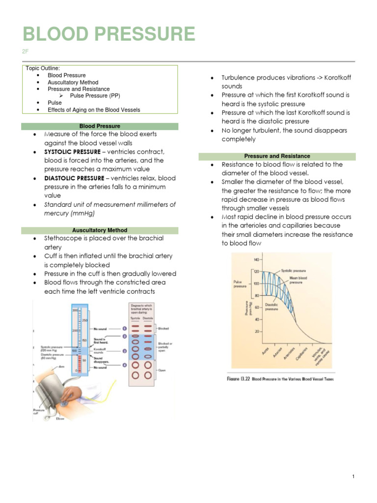 2F - Blood Pressure | PDF | Blood Pressure | Blood Vessel