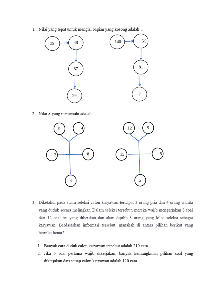 Soal Penalaran Kuantitatif UTBK | PDF