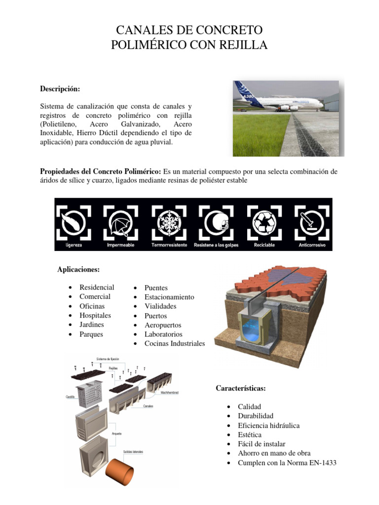 04 Canales de Concreto Polimerico | PDF