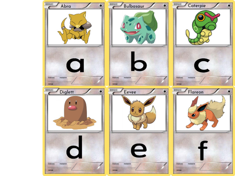Pokémon Alphabet Matching Cards | PDF