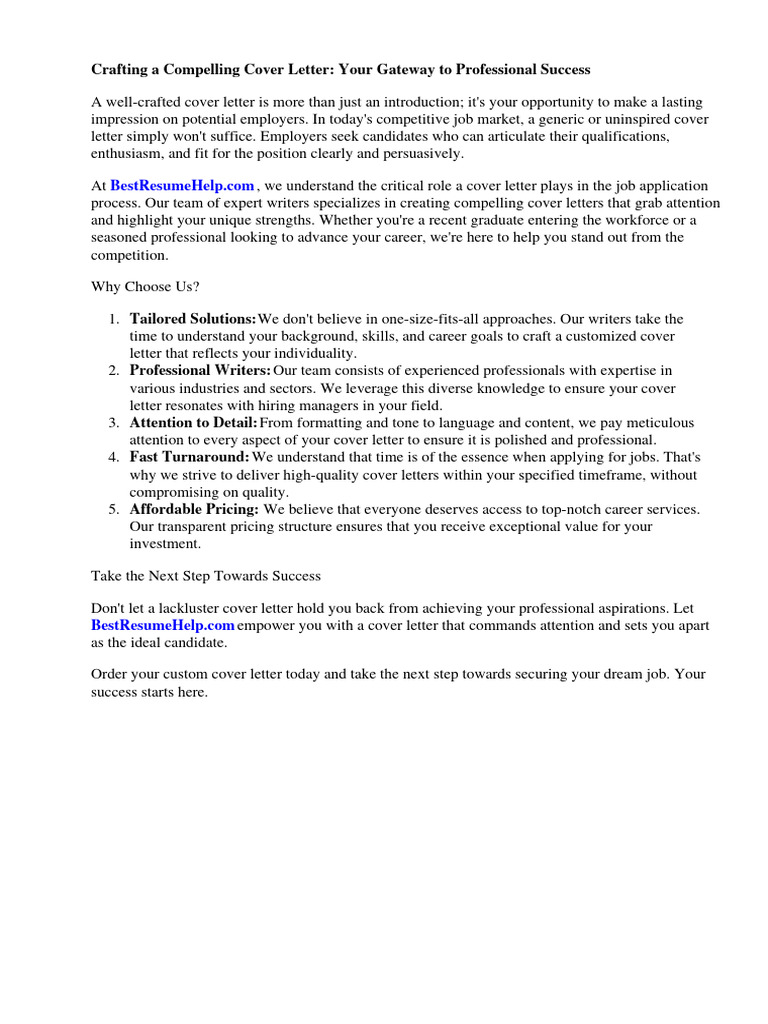 Cover Letter For BCG Application | PDF