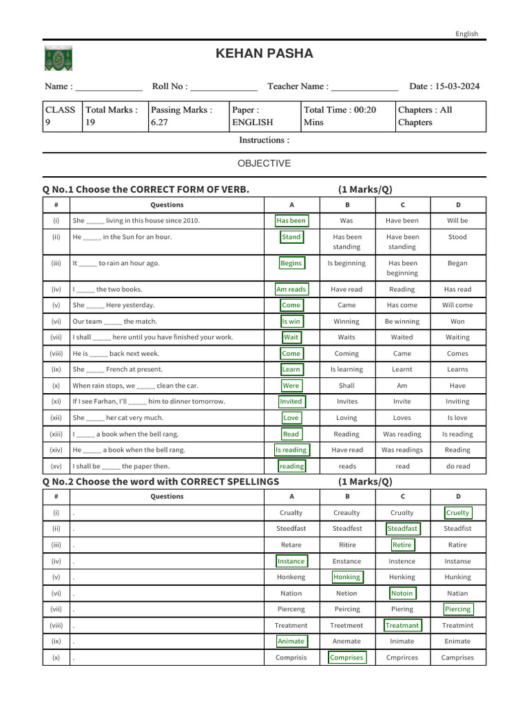 EasyAutoPaper CLASS 9 ENGLISH All Chapters | PDF | Preposition And ...