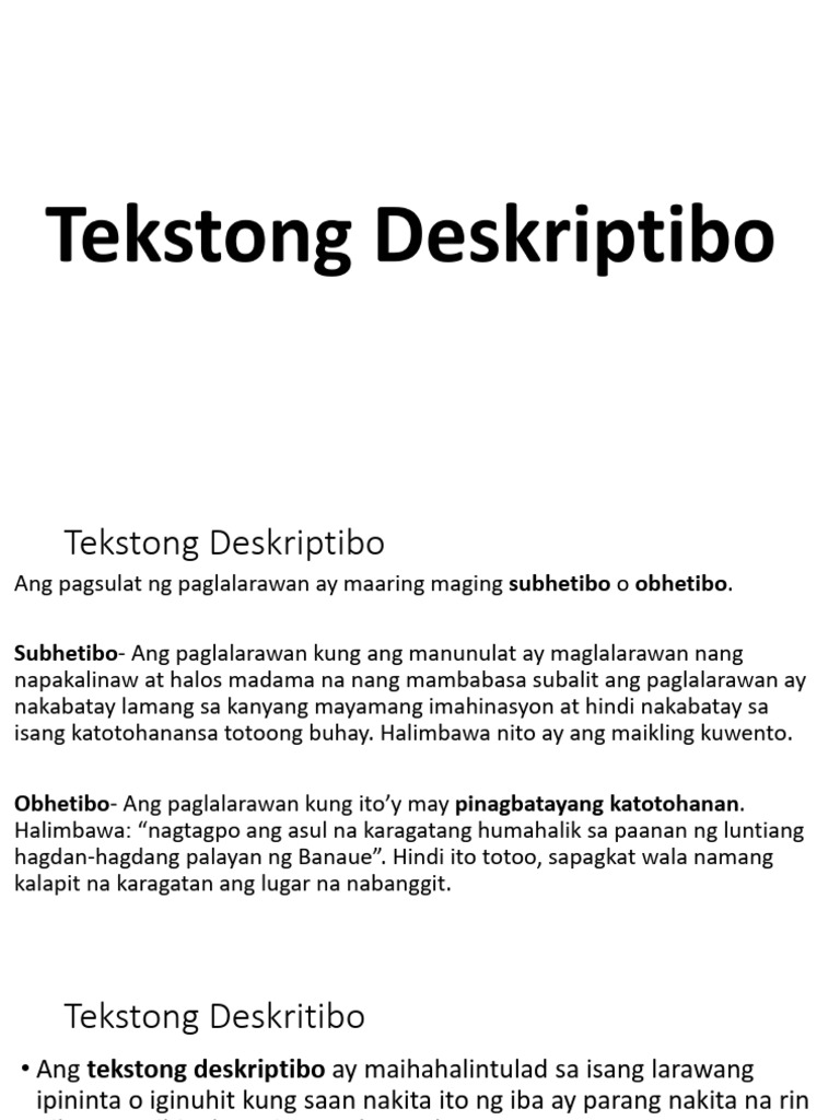 DESKRIPTIBO | PDF