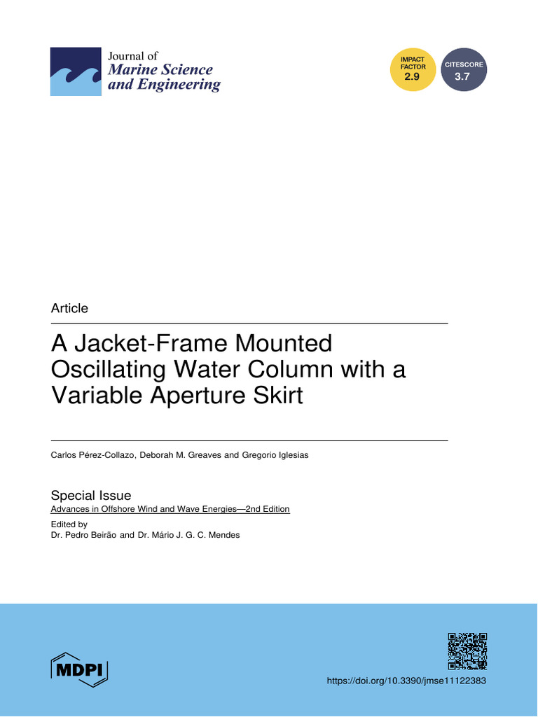 A Jacket-Frame Mounted Oscillating Water Column | PDF | Offshore Wind ...