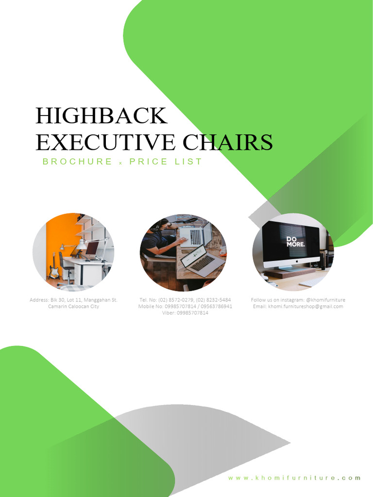 HIGHBACK CHAIRS | PDF | Chair | Furniture
