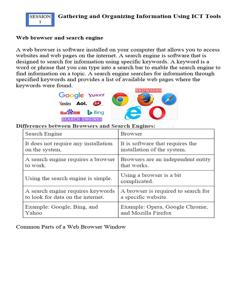 Lesson Gathering and Organizing Information Using ICT Tools | Download ...