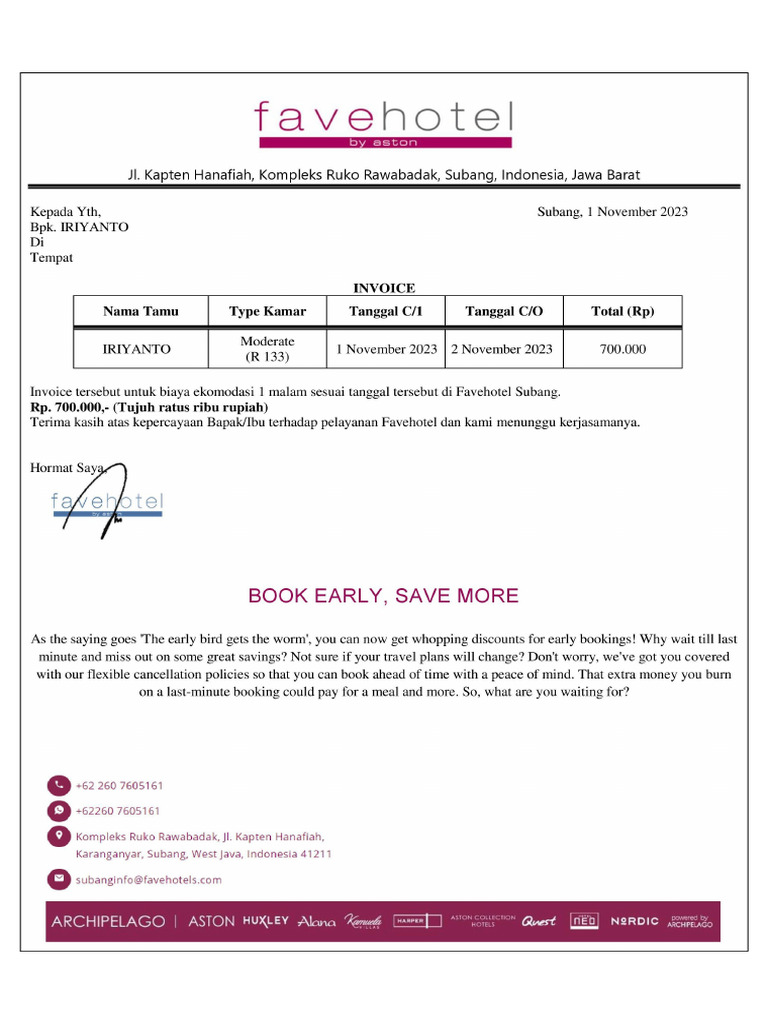 Bill Hotel Fave | PDF