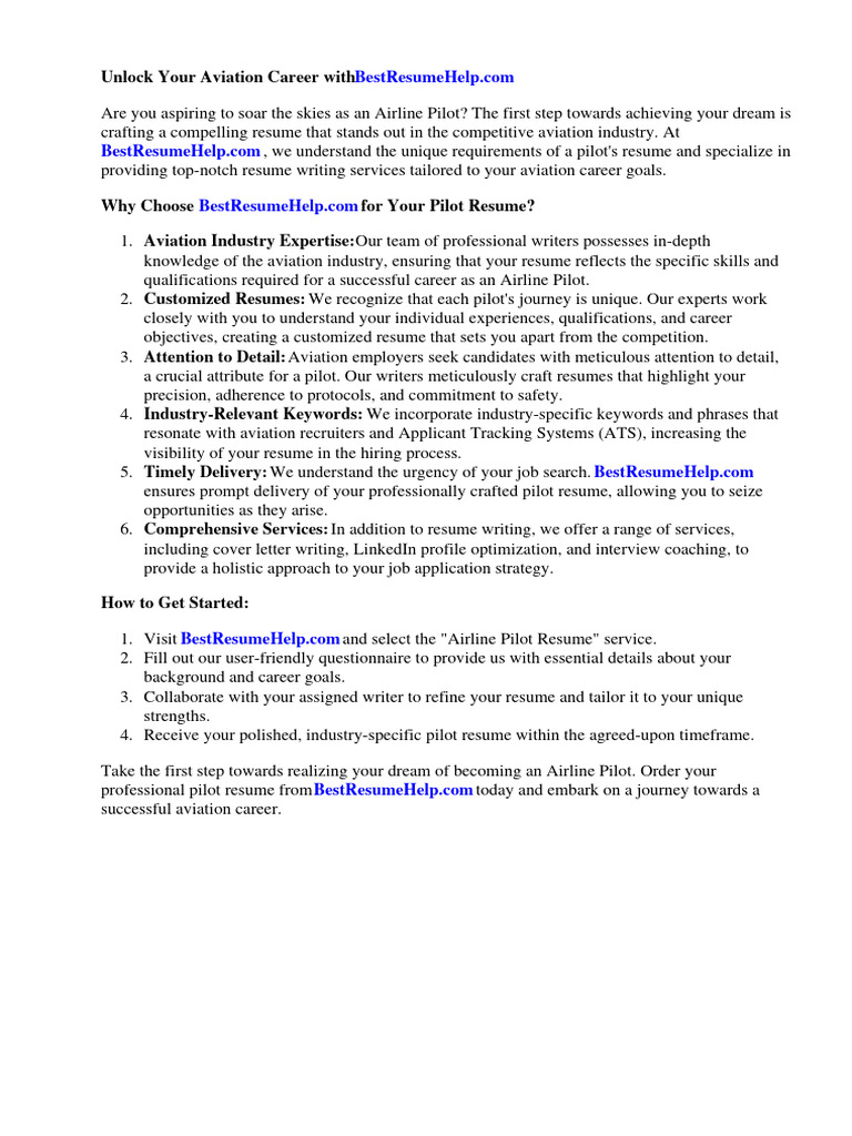 Airline Pilot Pilot Cover Letter | PDF | Résumé | Airport