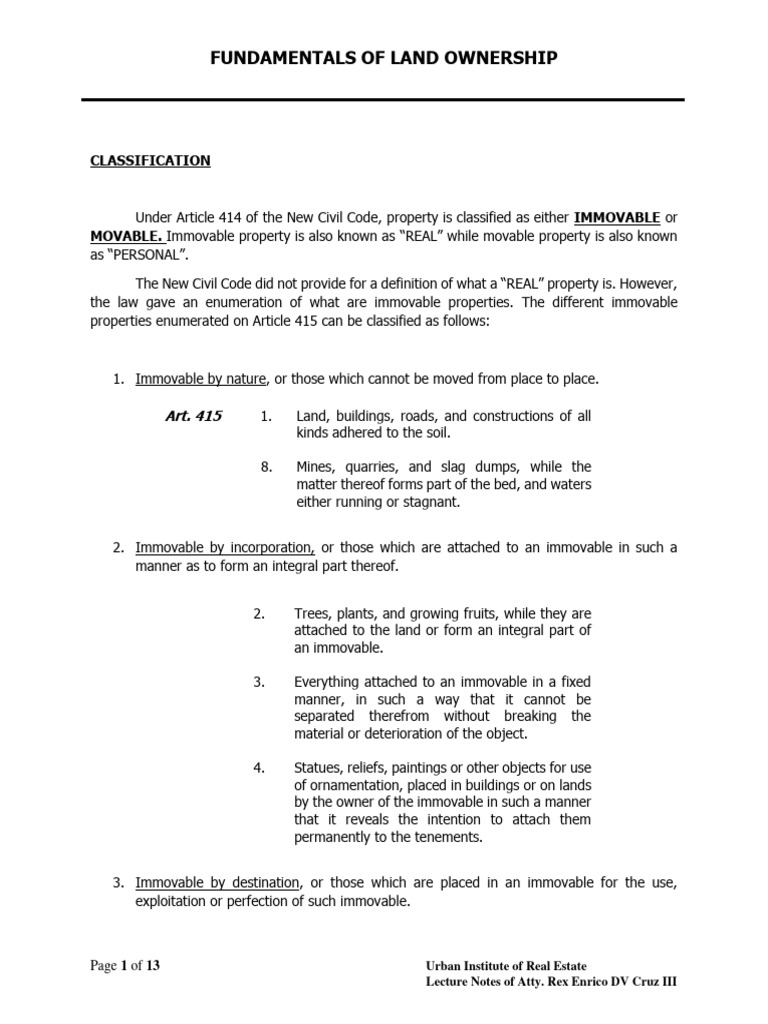 1 - Fundamentals of Ownership | PDF | Fee Simple | Real Property 1 - Fundamentals of Ownership | PDF | Fee Simple | Real Property