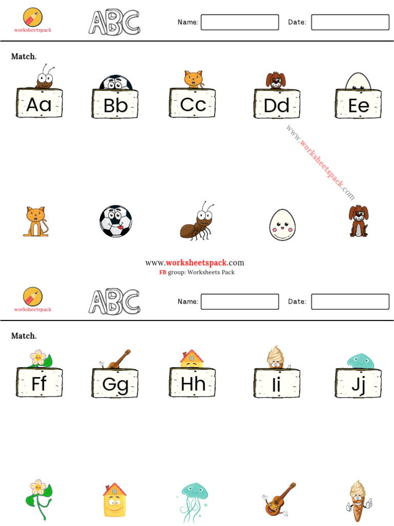 Match The Pictures With Alphabets PDF | PDF