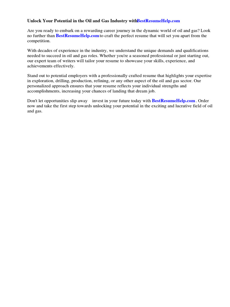 Oil and Gas Cover Letter Sample | PDF | Petroleum | Petroleum Reservoir