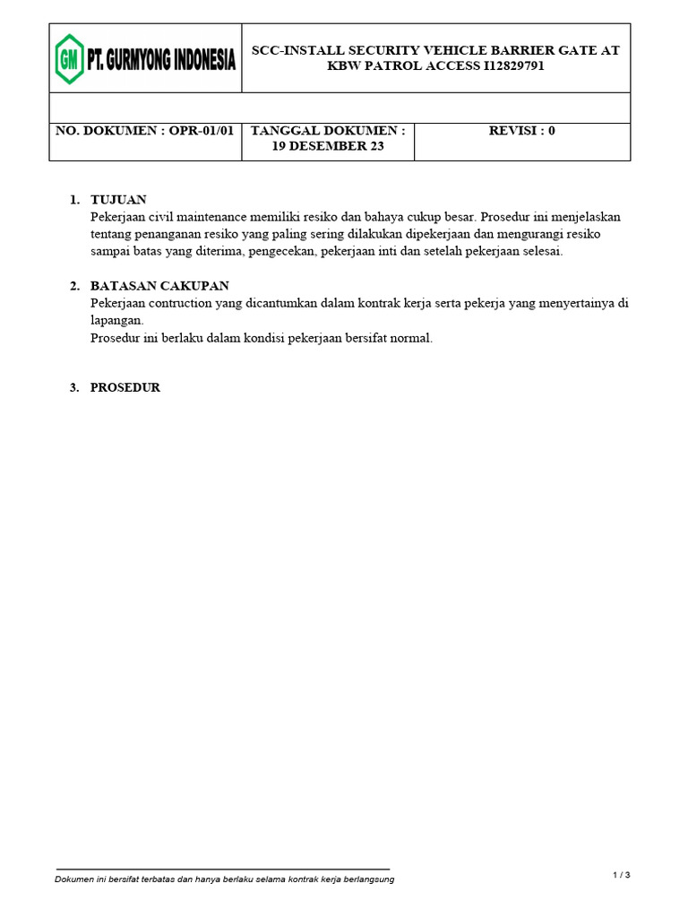 Sop KBW Portal | PDF