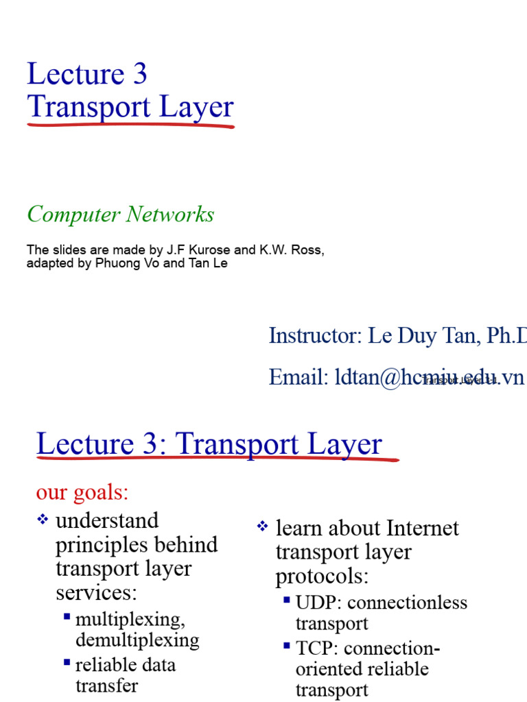 Understanding Transport Layer Protocols | PDF | Transmission Control Protocol | Port (Computer ...