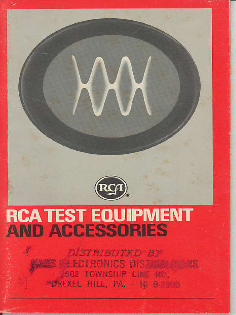 RCA Test Eq Catalog | PDF | Electrical Engineering | Electric Power