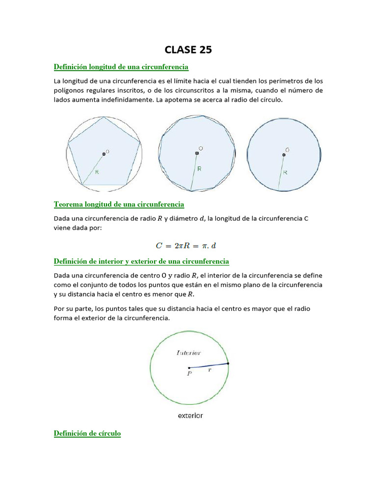 Clase 25 | PDF | Radio | Geometría euclidiana