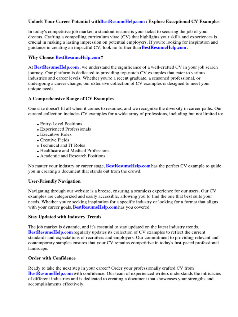 Retail CV Examples and Tips for Success | PDF | Résumé | Retail