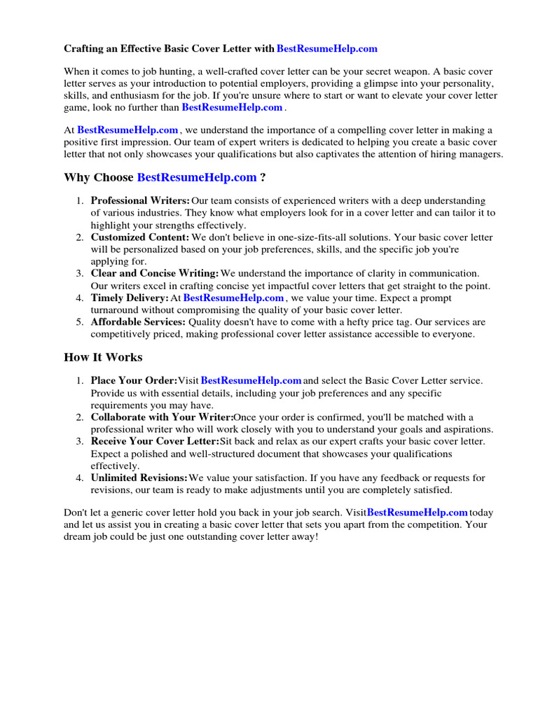 Basic Cover Letter Template Uk | Download Free PDF | Résumé | Recruitment