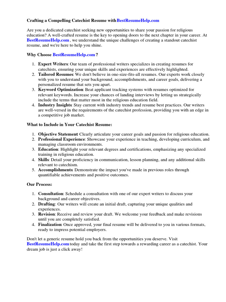 Catechist Resume | Download Free PDF | Teachers | Résumé
