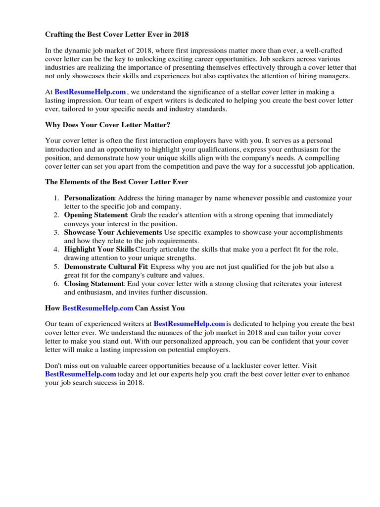 Best Cover Letter Ever 2018 | PDF | Résumé | Recruitment