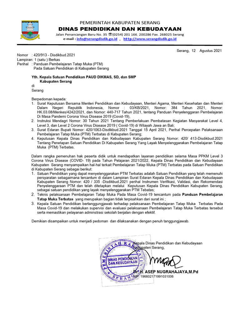 Panduan PTM 2021 | PDF