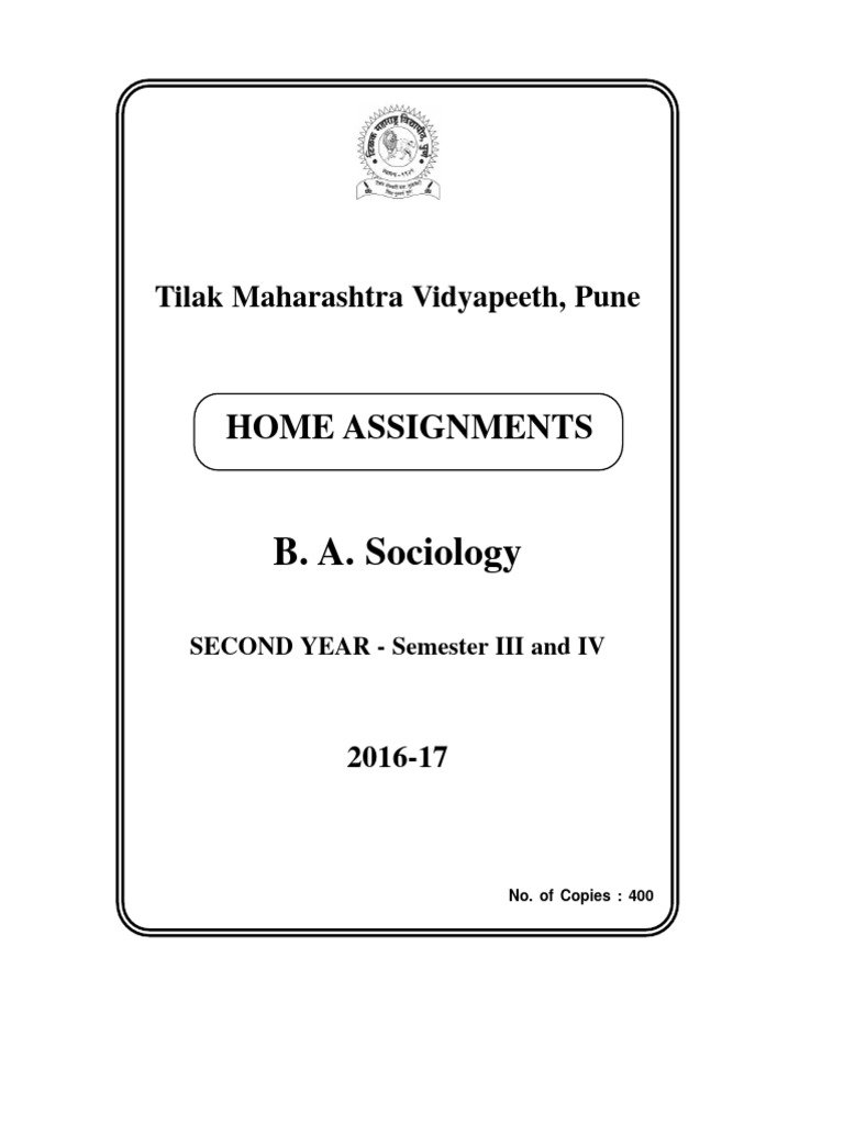 B. A. English-Sociology-Home Assignments | PDF | Sociology | Max Weber