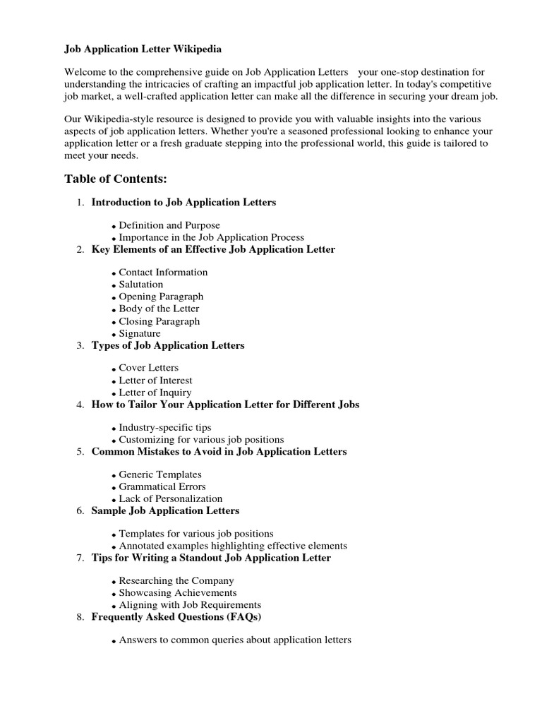 Job Application Letter Guide | PDF | Résumé | Business