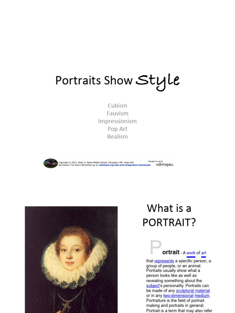Understanding Portrait Art Styles | PDF | Cubism | Pablo Picasso