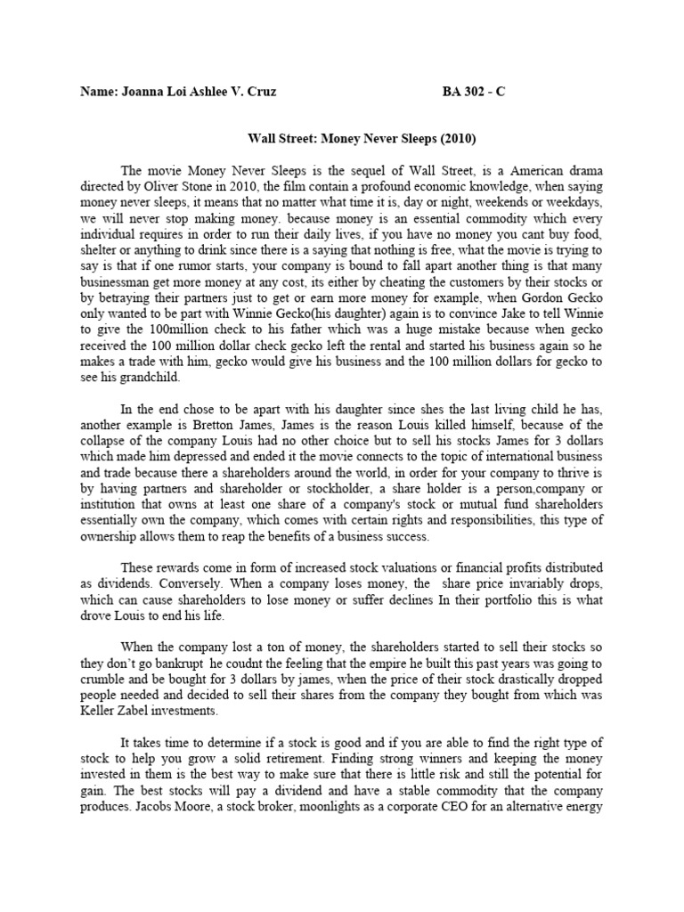 Reflection Paper | PDF | Stocks | Enron