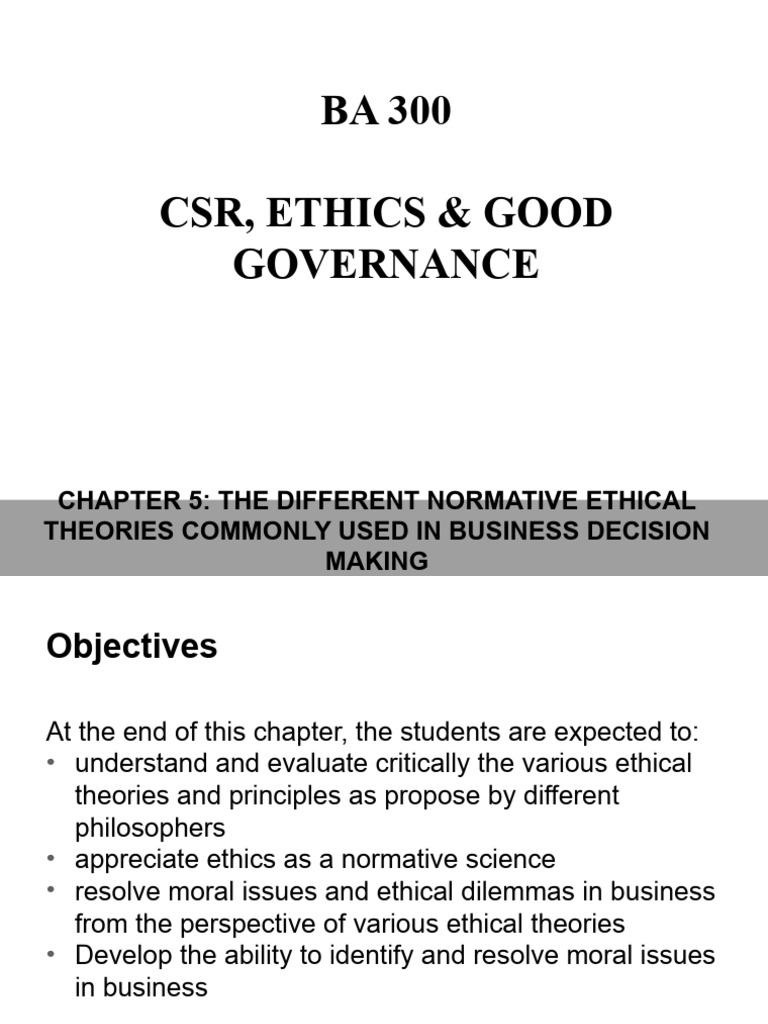 Chapter 5 the Different Normative Theories | PDF | Pragmatism ...