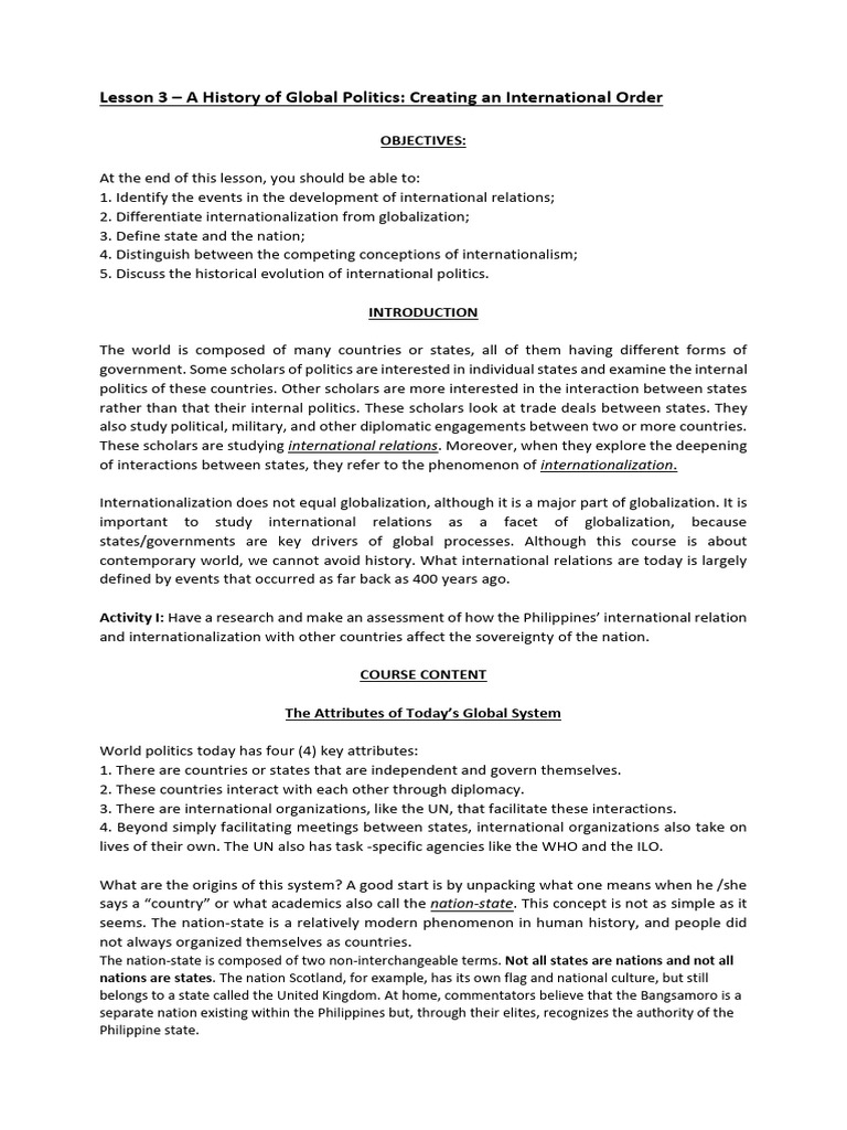 Contemporary Module 1 Lesson 3 4 and Module 2 Lesson 1 | PDF | United ... Contemporary Module 1 Lesson 3 4 and Module 2 Lesson 1 | PDF | United ...