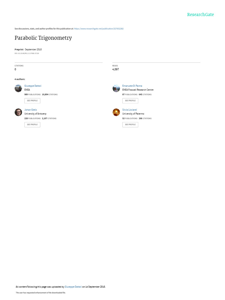 TheParabolicTrigonometry Els-Ult | PDF | Trigonometric Functions ...