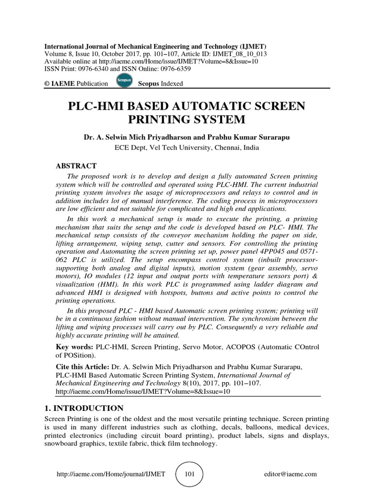 Ijmet 08 10 013 | PDF | Programmable Logic Controller | User Interface