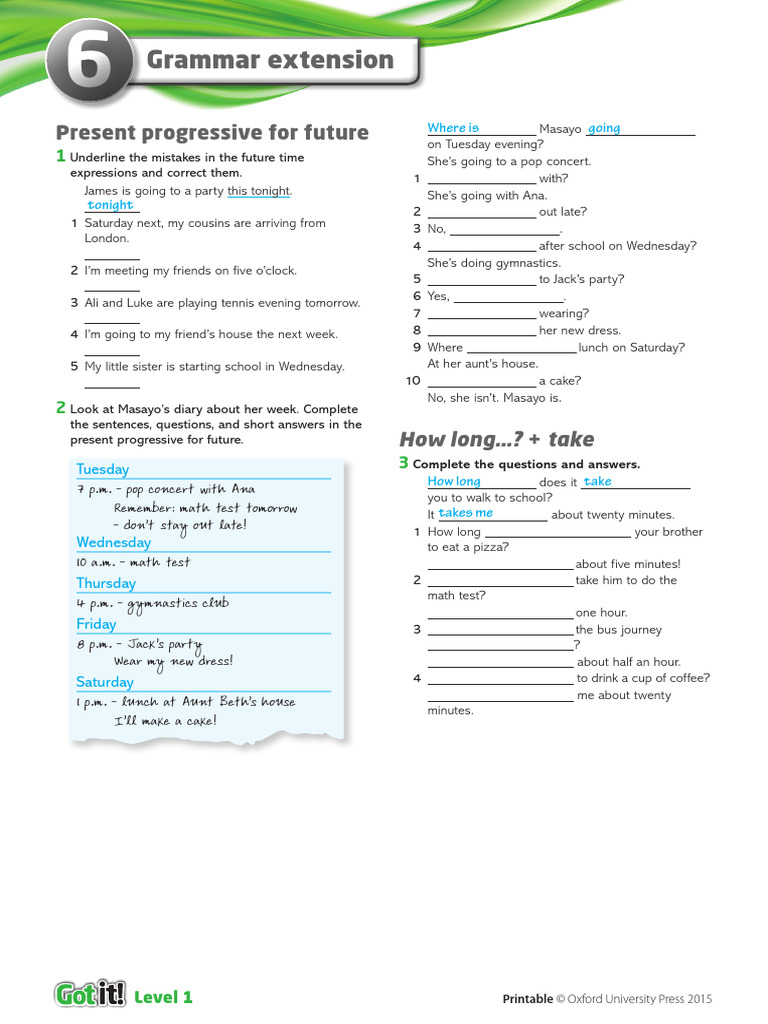 GI1 GR Grammar Extension Unit 6 | PDF