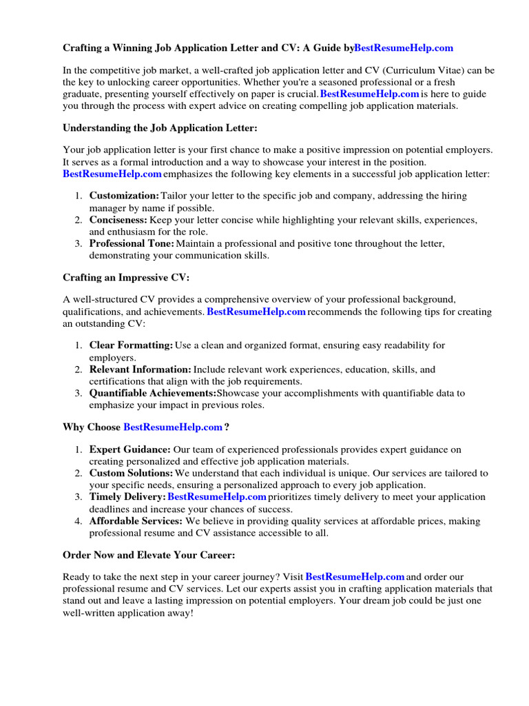 Contoh Job Application Letter and CV | PDF | Résumé | Recruitment