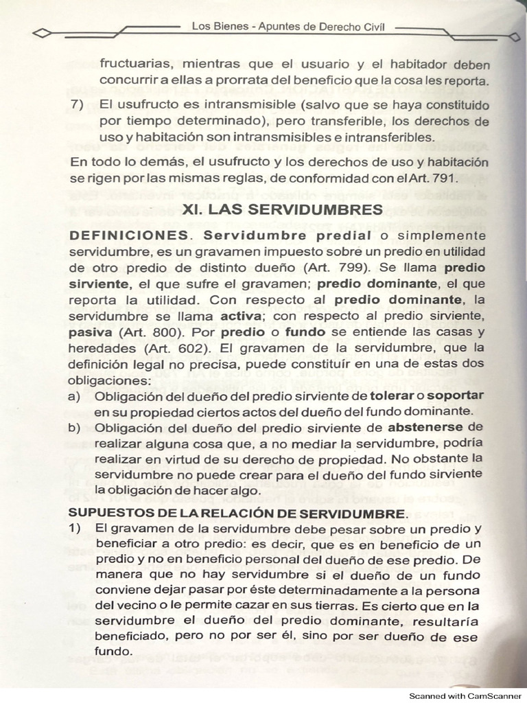Las Servidumbres | PDF